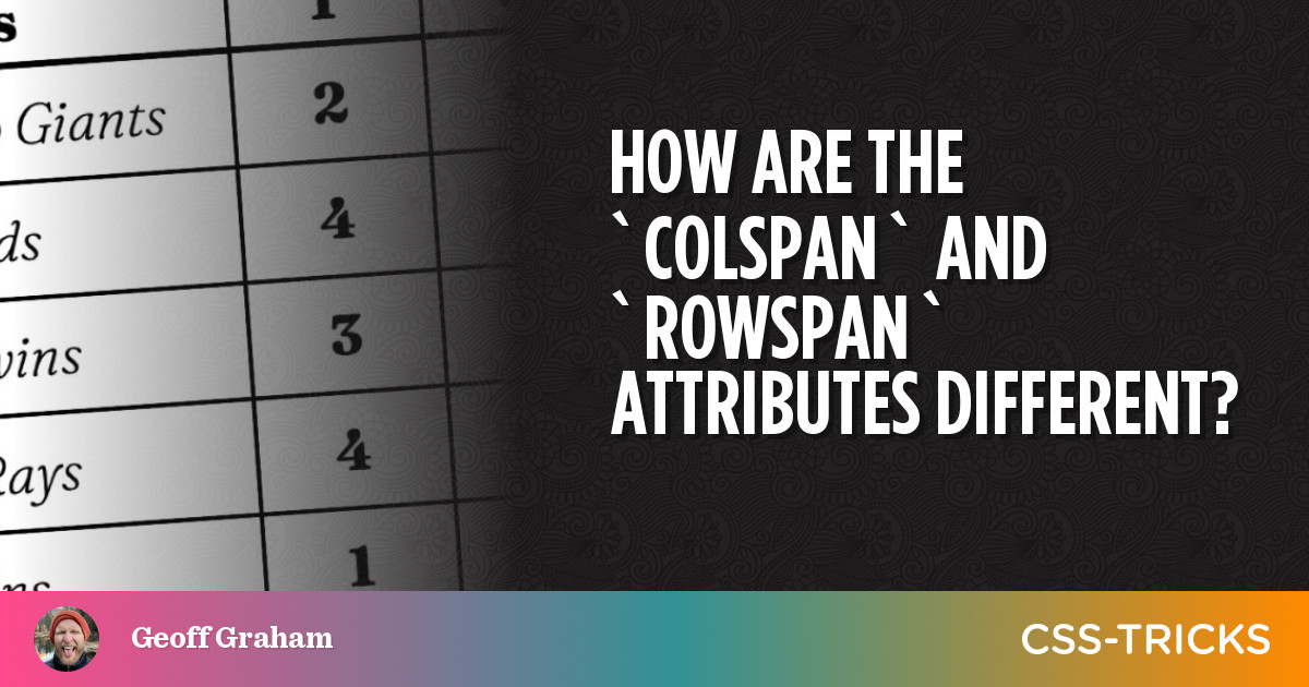 คุณลักษณะ 'colspan' และ 'rowspan' แตกต่างกันอย่างไร